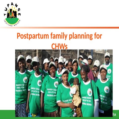 Postpartum Family Planning Orientation for Community Health Workers | PPT