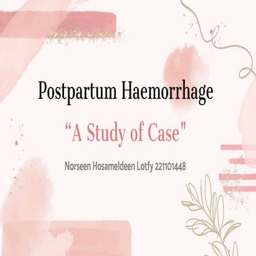 Postpartum hemorrhage | PPTX