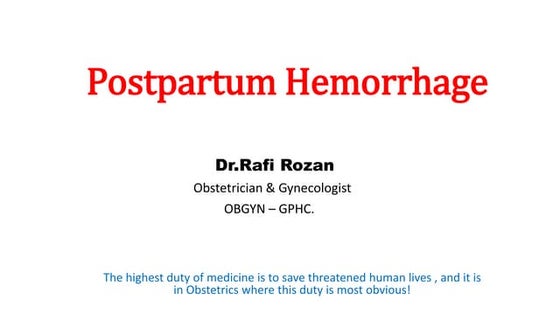 Postpatum Hemorrhage | PPT
