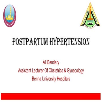 Postpartum hypertension | PPT