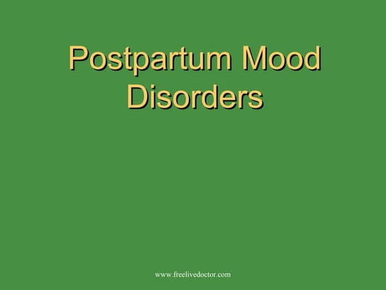 Postpartum depression | PPTX