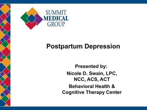 Postpartum depression | PPTX