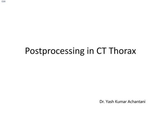 Post processing of computed tomography | PPT