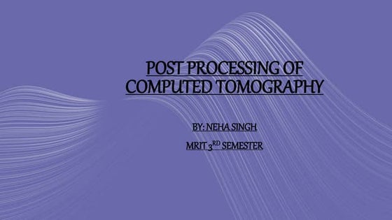 CT Image reconstruction | PPT