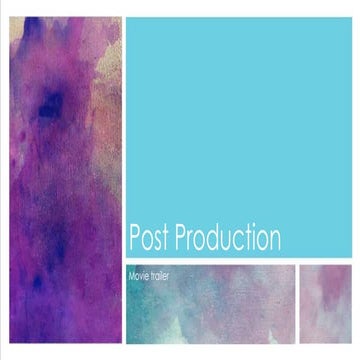 Post production | PPTX