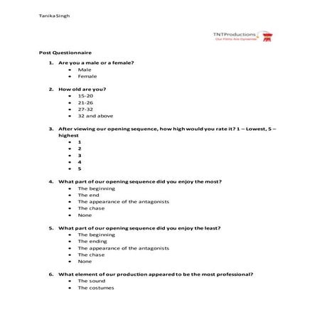 Post questionnaire | DOCX