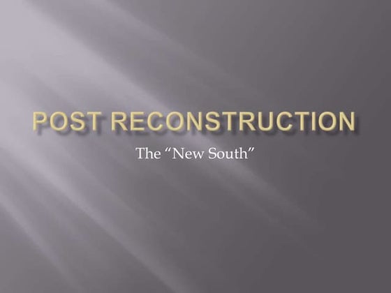Endof Reconstruction | PPT