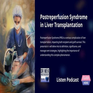 Postreperfusion Syndrome in Liver Transplantation | PPTX