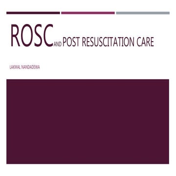 Post-resusciation care | PPTX