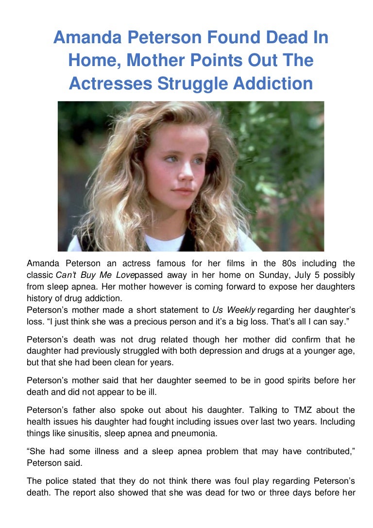 Amanda Peterson Found Dead In Home, Mother Points Out The Actresses S…