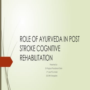 Post stroke management , Post-stroke cognitive impairment(PSCI) | PPTX