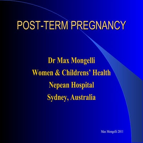 Post- term pregnancy | PPT
