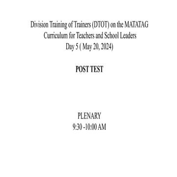 POST TEST.pptx.......................... | PPTX