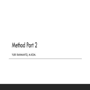 Post test method part 2 | PDF