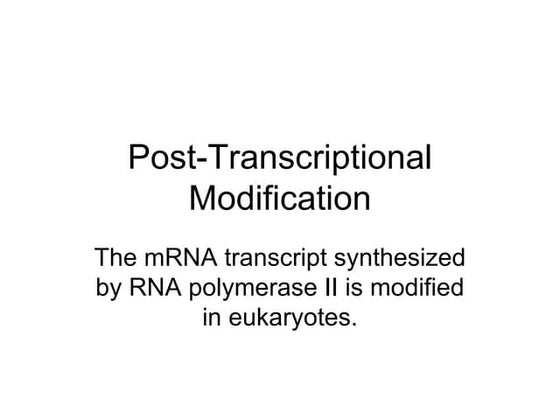 RNA SPLICING | PPT