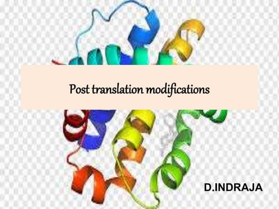 Post translation modification of protein | PPT