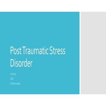 Post Traumatic Stress Disorder in a Patient.pptx