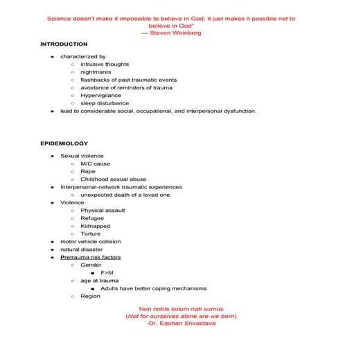 Posttraumatic stress disorder (ptsd) | PDF