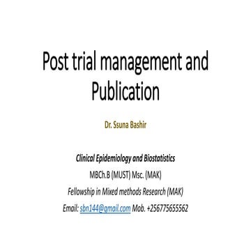 Post trial management and publication | PPTX | Business | Business and ...