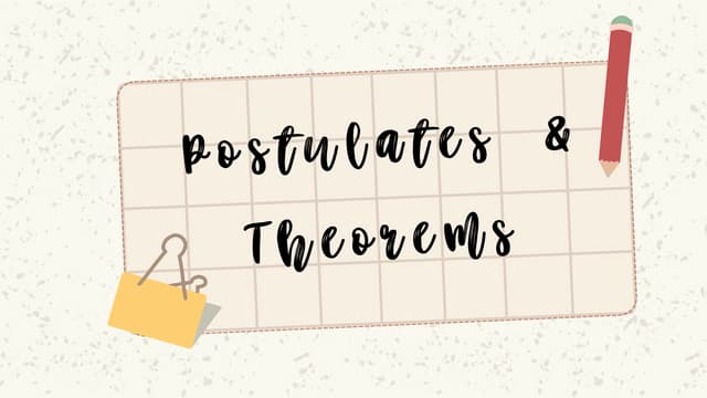 Math 7 geometry 02 postulates and theorems on points, lines, and planes ...