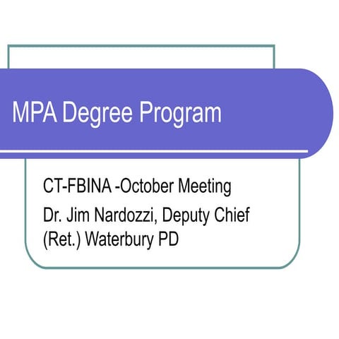 Post University's Criminal Justice and MPA Degree Programs | PPT