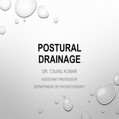 Postural drainage (PD) | PPTX