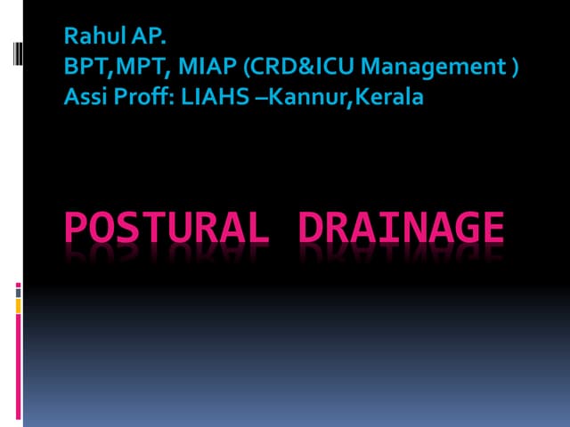 Chest physiotherapy | PPTX