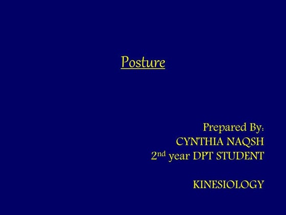 Posture | PPTX | Physical Therapy | Wellness