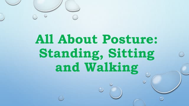 proper posture- | PPTX