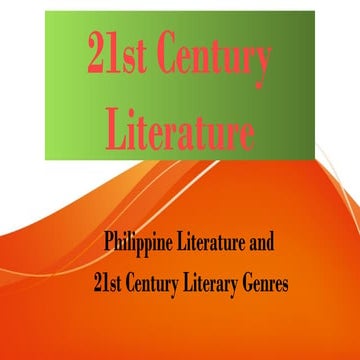 21st Century Literature from the philippines and the world ...