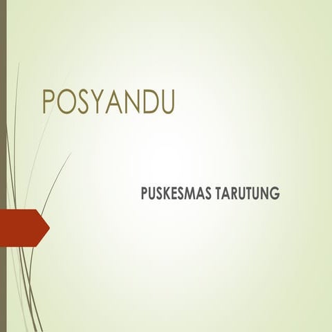POSYANDU pada wilayah kerja puskesmas .ppt