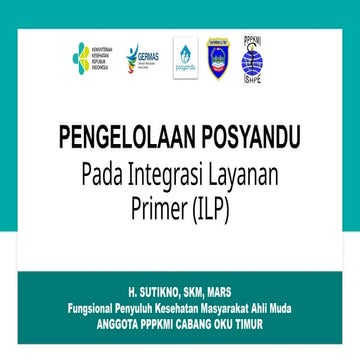 pengelolaan posyandu pada integrasi layanan primer | PPTX