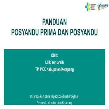 Kebijakan Pelayanan Posyandu Prima di era transformasi layanan ...