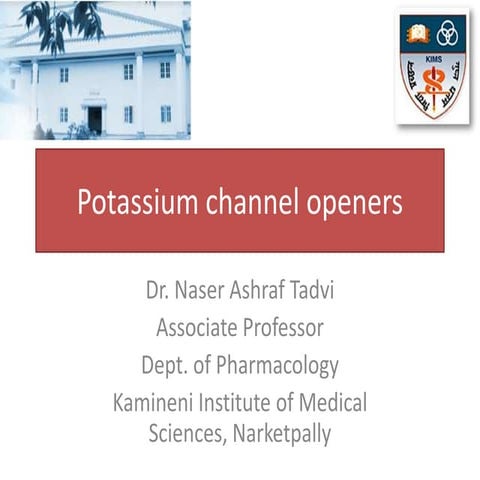Potassium channel openers | PPTX