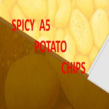 Potato chips A5 chips. Marketing PPT strategy | PPTX | Healthy Cooking ...
