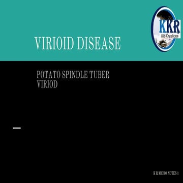 Potato spindle tuber disease VIRIOID DISEASE | PPTX