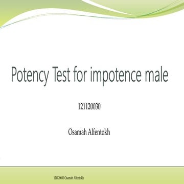 Potency test for impotence male forensic case report | PPTX