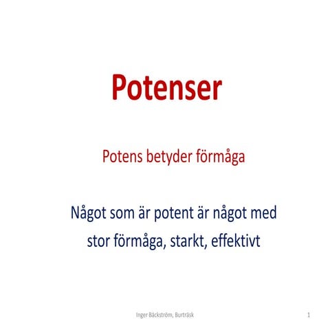 Potenser | PPTX | Science