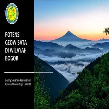 Potensi geowisata wilayah bogor | PPTX