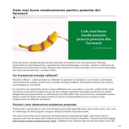 Suplimente naturiste pentru potenta | PDF