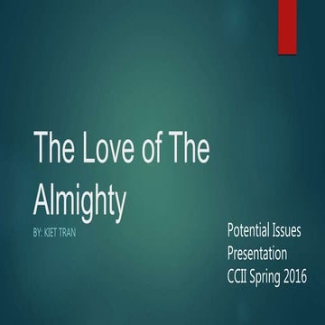 Potential issues presentation | PPT