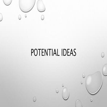 Potential ideas | PPT