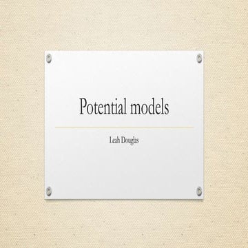 Potential models media | PPTX