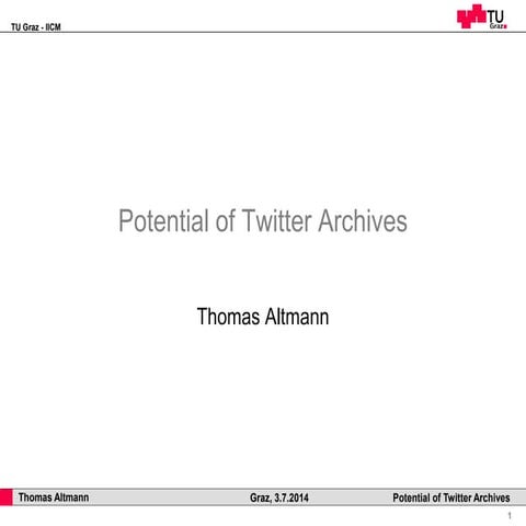 Tweet Archivist presentation | PPTX