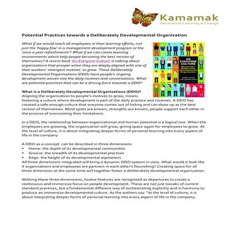 Everyone Culture and potential practices of a Deliberately ...