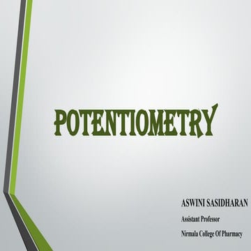 Potentiometry, Electrochemical cell, construction and working of ...
