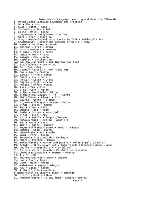 Mayan poton lenca conversations | PDF