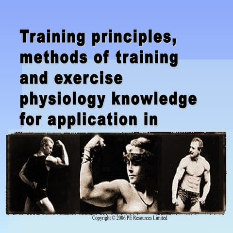 The 9 Principles of Exercise | PPTX