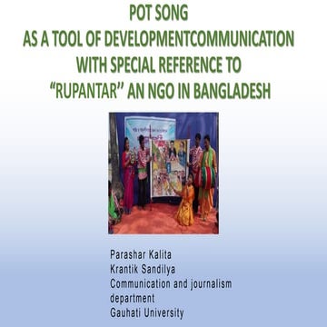 Pot song as a tool of development communication | PPTX | Religious ...