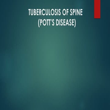 tubercular spine and management including surgical and medical | PPTX